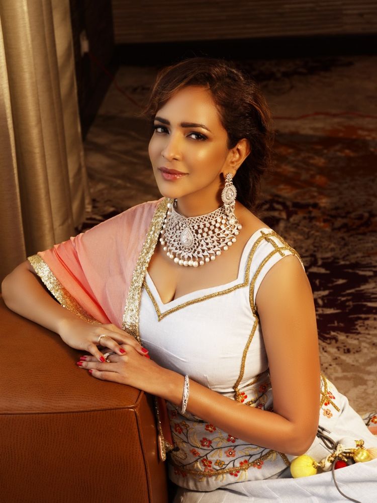 Pic Talk: Hot Manchu Lakshmi in Basmati Blues - TeluguPeople.com News